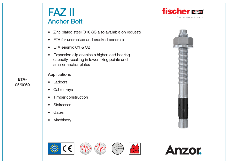 fischer Masonary Anchors - Anzor Fasteners