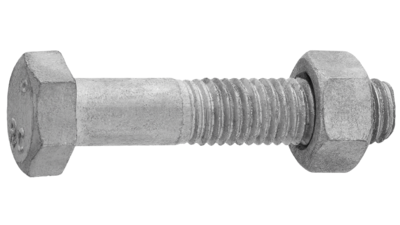 M12 Galv Hex Bolts / M12 X 35 4.8 GALV HEX BOLT & NUT - Anzor Fastener